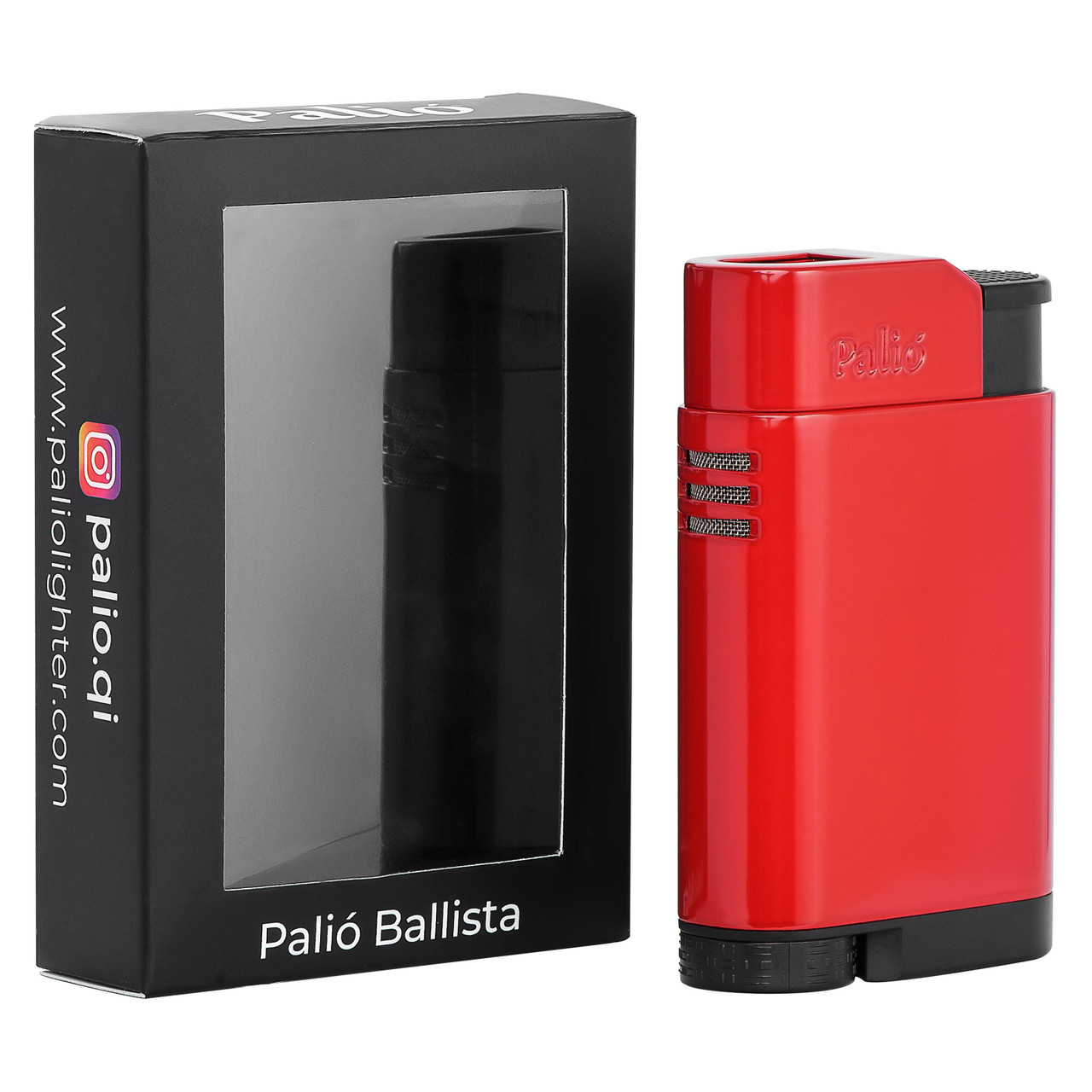 Palio Ballista Tabletop Lighter -Red - Cigar Hut