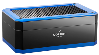 Colibri Rally Humidor - Black and Blue - Cigar Hut