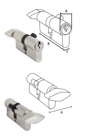 CILINDRO LLAVE — MARIPOSA, LLAVIN 62 mm - Stronger