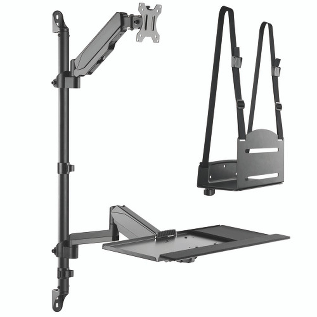 Sit-Stand Wall Mount Workstation Black FN-MT-2700-BK