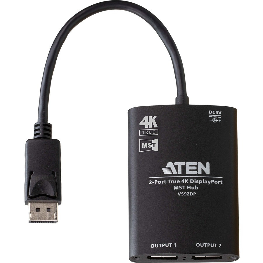 ATEN 2-Port True 4K DisplayPort MST Hub 3840 2160 VS92DP