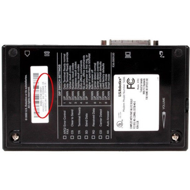 USRobotics 5686G Data/Fax Modem Serial 56 kbit/s USR5686G