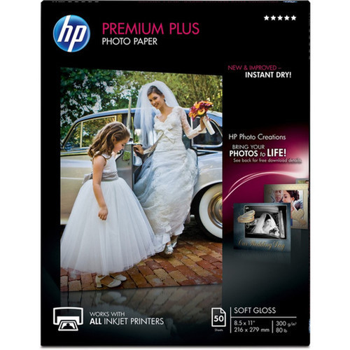 HP Premier Plus Inkjet Print Photo Paper Letter 8 CR667A