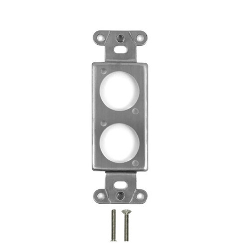 Decora Strap 2 x XLR Cutout Stainless Steel FN-WP-DXLR2-SS