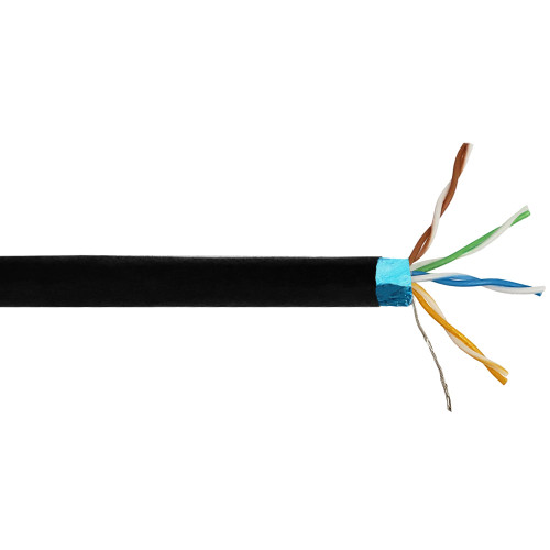CAT5E Hi-Flex Rugged 4 Pair 26AWG FTP Shielded Stranded Black Cable ...