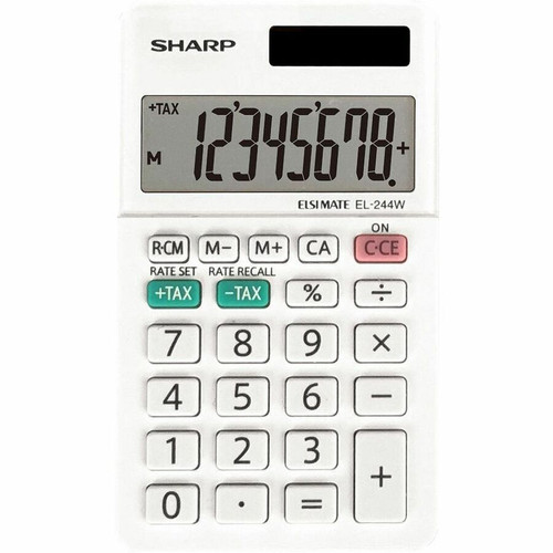 Sharp Simple Calculator 3-Key Memory Dual Power Auto EL244W