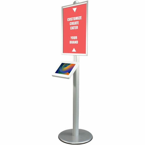 CTA Digital Floor Stand Sign Display with Kiosk Enclosure - (QPAD-FSSD)
