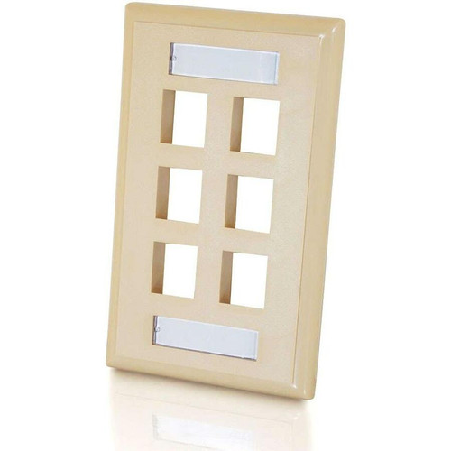 C2G 6 Socket Keystone Network/Multimedia Faceplate 6 x 03714