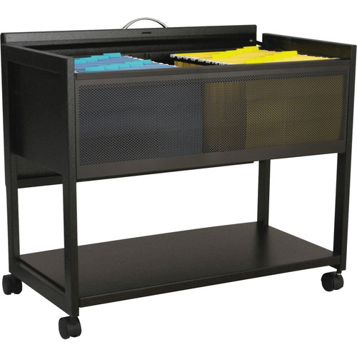 Safco Top Locking Mesh Mobile Tub Files 4 Casters 5353BL