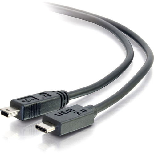 C2G 12ft USB 2.0 USB-C to USB-Mini B Cable M/M Black 28857