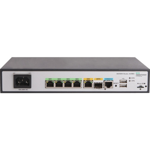 HPE MSR954 1GbE SFP 2GbE-WAN 4GbE-LAN CWv7 Router - 5 Ports (JH296A#ABB)