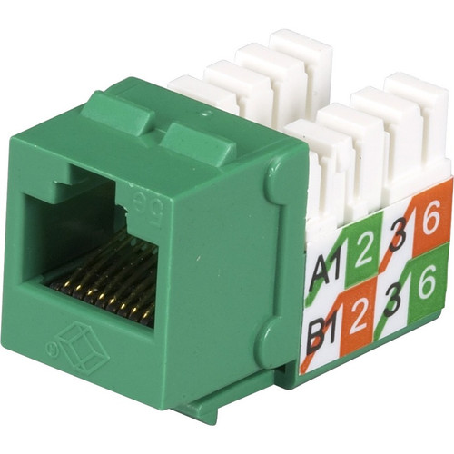 Black Box GigaBase2 CAT5e Jack, Universal Wiring, Green, - (FMT924-R2)