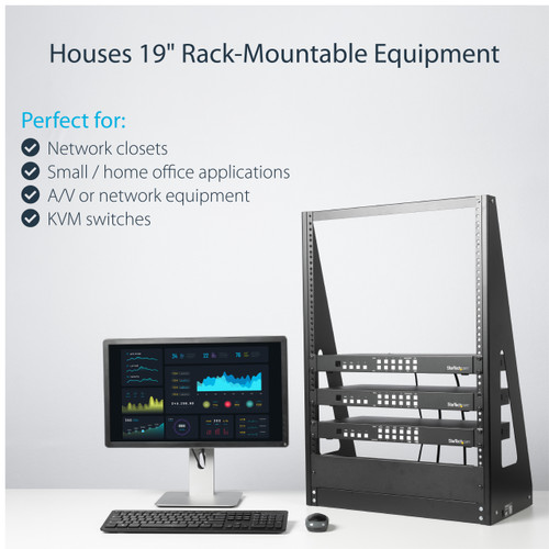 StarTech.com Heavy Duty 2-Post Rack Open-Frame 2POSTRACK16