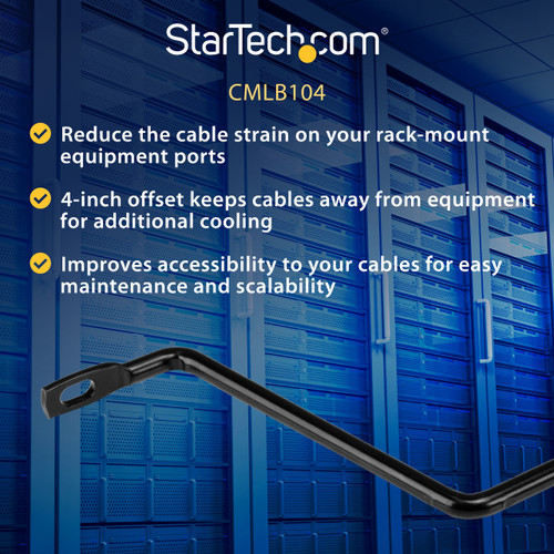 StarTech.com Horizontal Lacing Bar w/ 4 inch Offset CMLB104