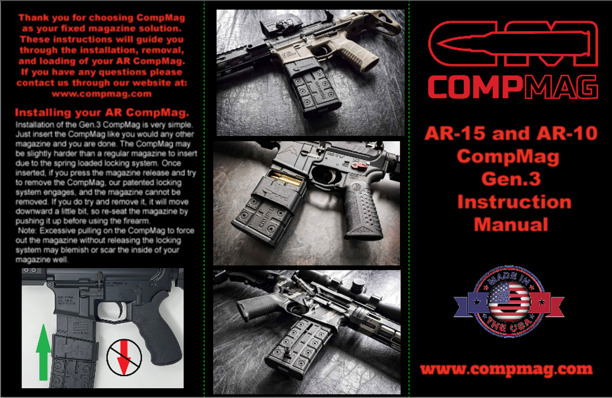 CompMag AR-15 Gen 3 10rd Fixed Magazine CALIFORNIA LEGAL - .223/5.56