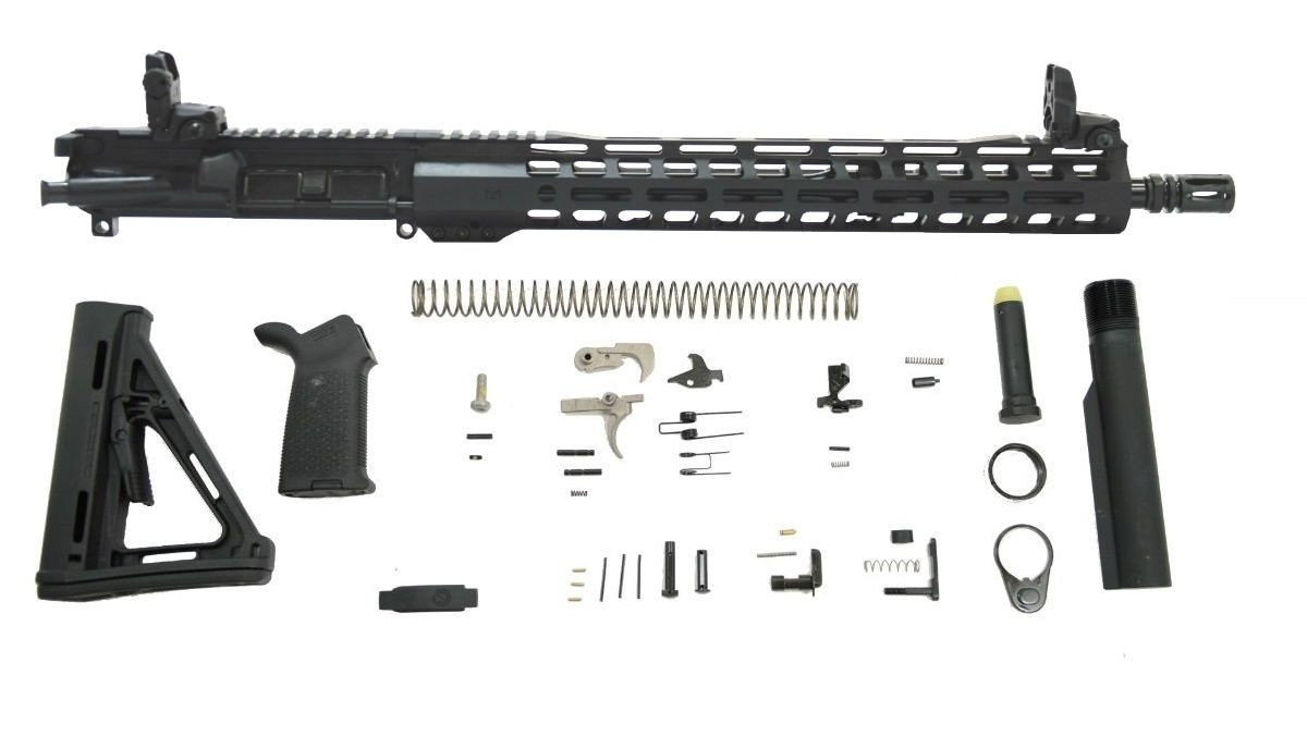 PSA 16" Mid-Length M-LOK MOE EPT Rifle Kit w/MBUS Sights CALIFORNIA ...