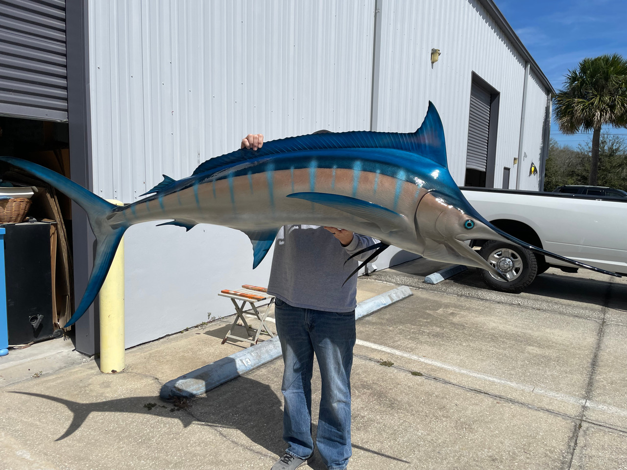 98 Inch Blue Marlin Fish Mount Replica For Sale