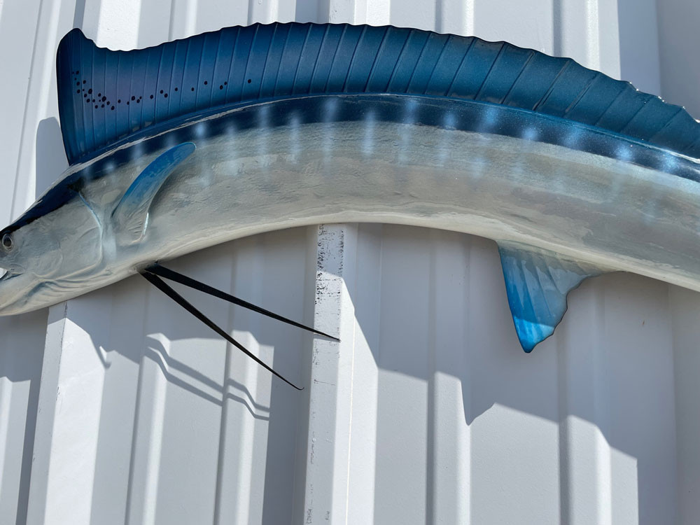 58 Inch White Marlin Half Sided Fish Mount Replica Reproduction