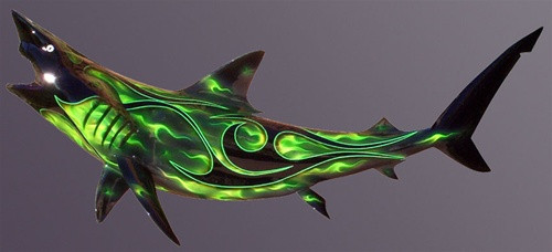Flamed Fish Mounts | Fire Flame Shark Mounts | Custom Fire Mounts