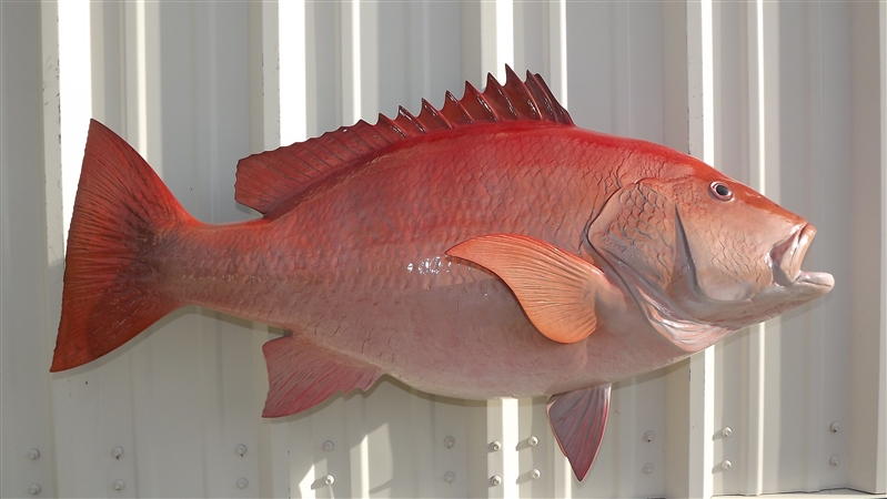 38 Inch Red Snapper Fish Mount Replica Reproduction For Sale