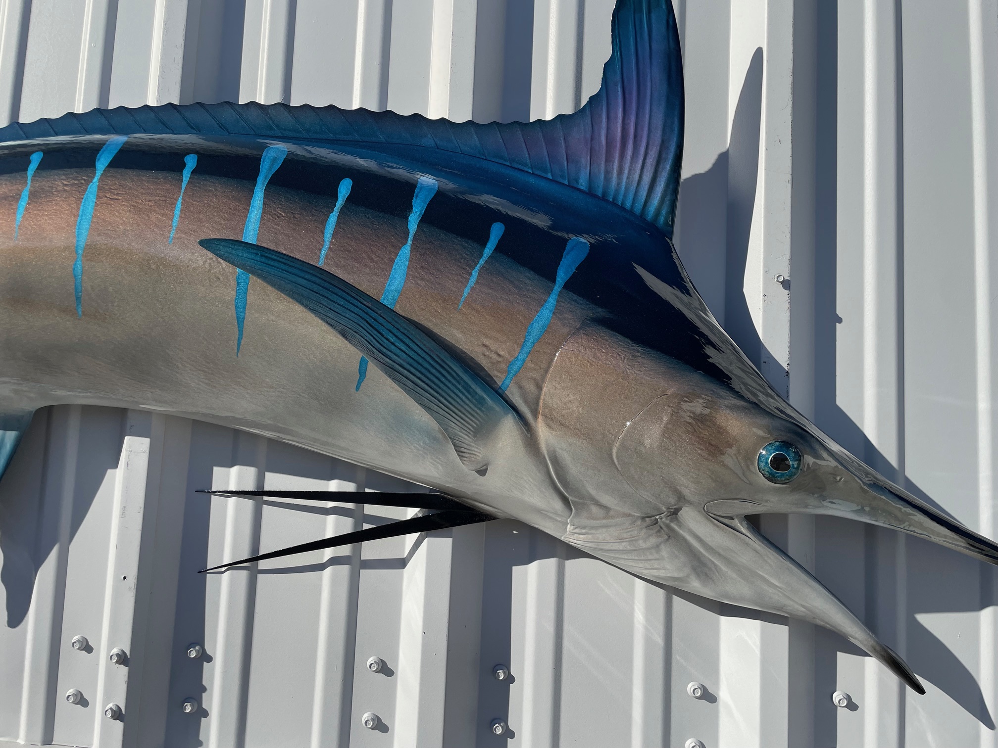 90 Inch Striped Marlin Half Mount Striped Marlin Half Sided Fish Replica