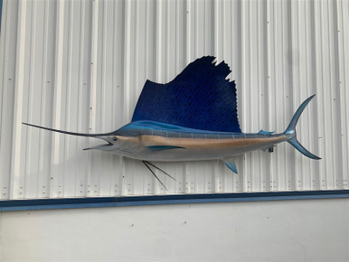 110 Inch Pacific Sailfish Fish Mount Replica Reproduction For Sale