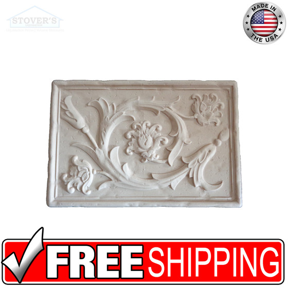 8x12 Deco | Metal Look | Acanthus Mural Travertine | S2M124-01