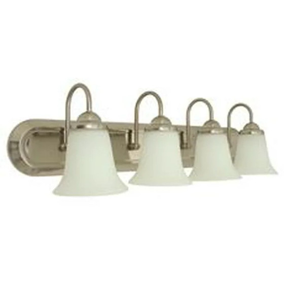 MONUMENT 4-Light Vanity Fixture, Brushed Nickel, 30 X 7-5/8 in ...