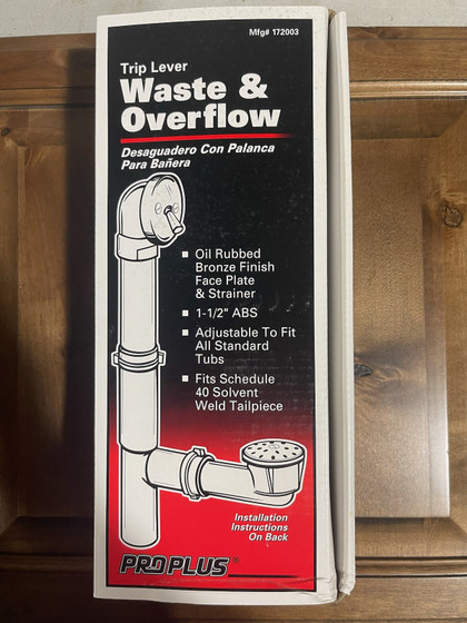 Trip Lever Waste and Overflow ABS Bronze |By the Pallet- 20 per case|