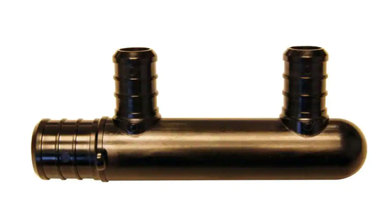 Apollo 3/4 in. x 1/2 in. Poly Alloy Barb x PEX-B Barb 2-Port Closed ...