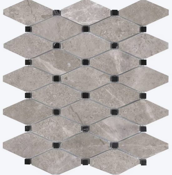 Ritz Grey Polished Natural Stone Marble Diamond