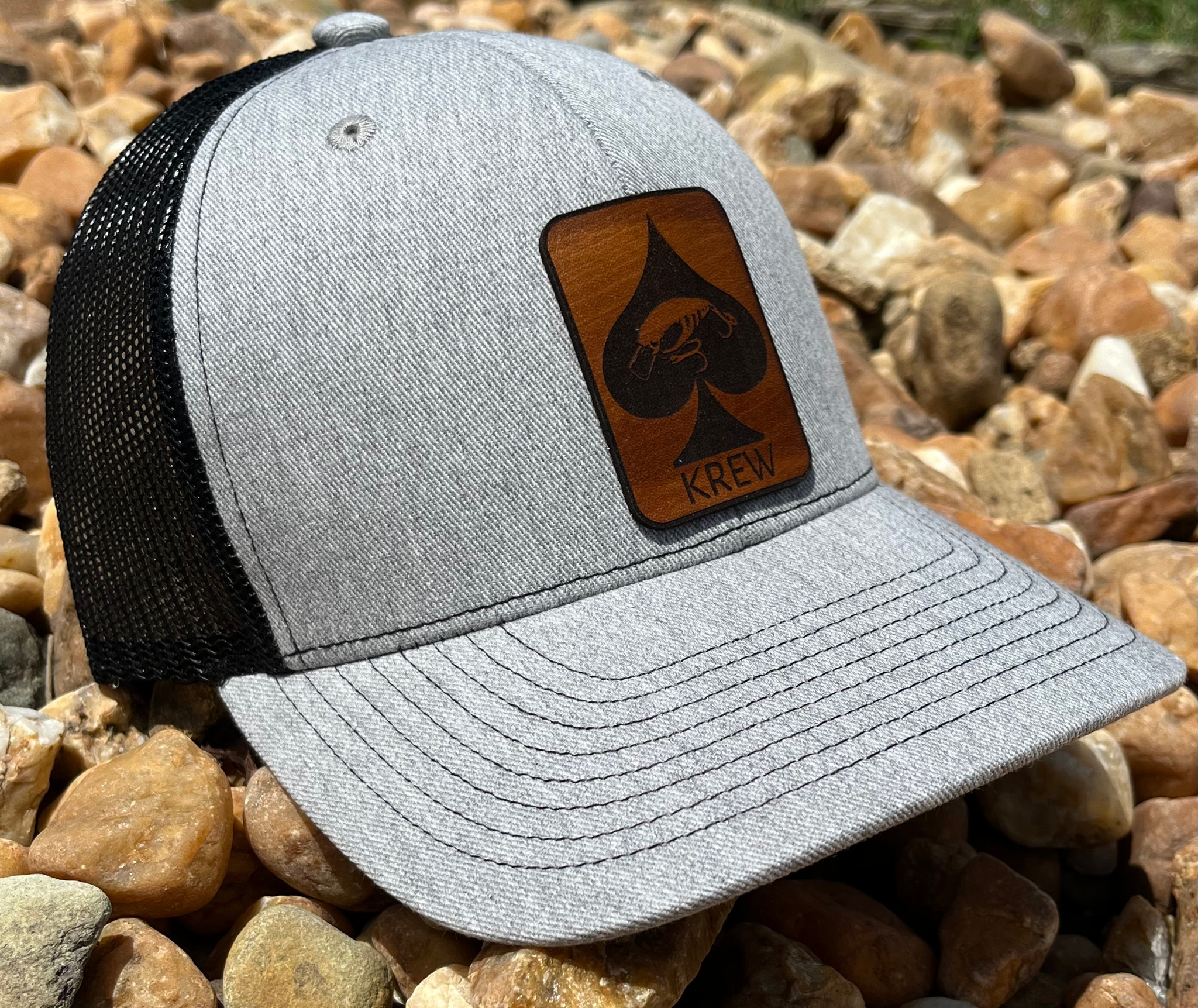 Krew Classic Logo Grey Hat - Paul Krew Custom Baits