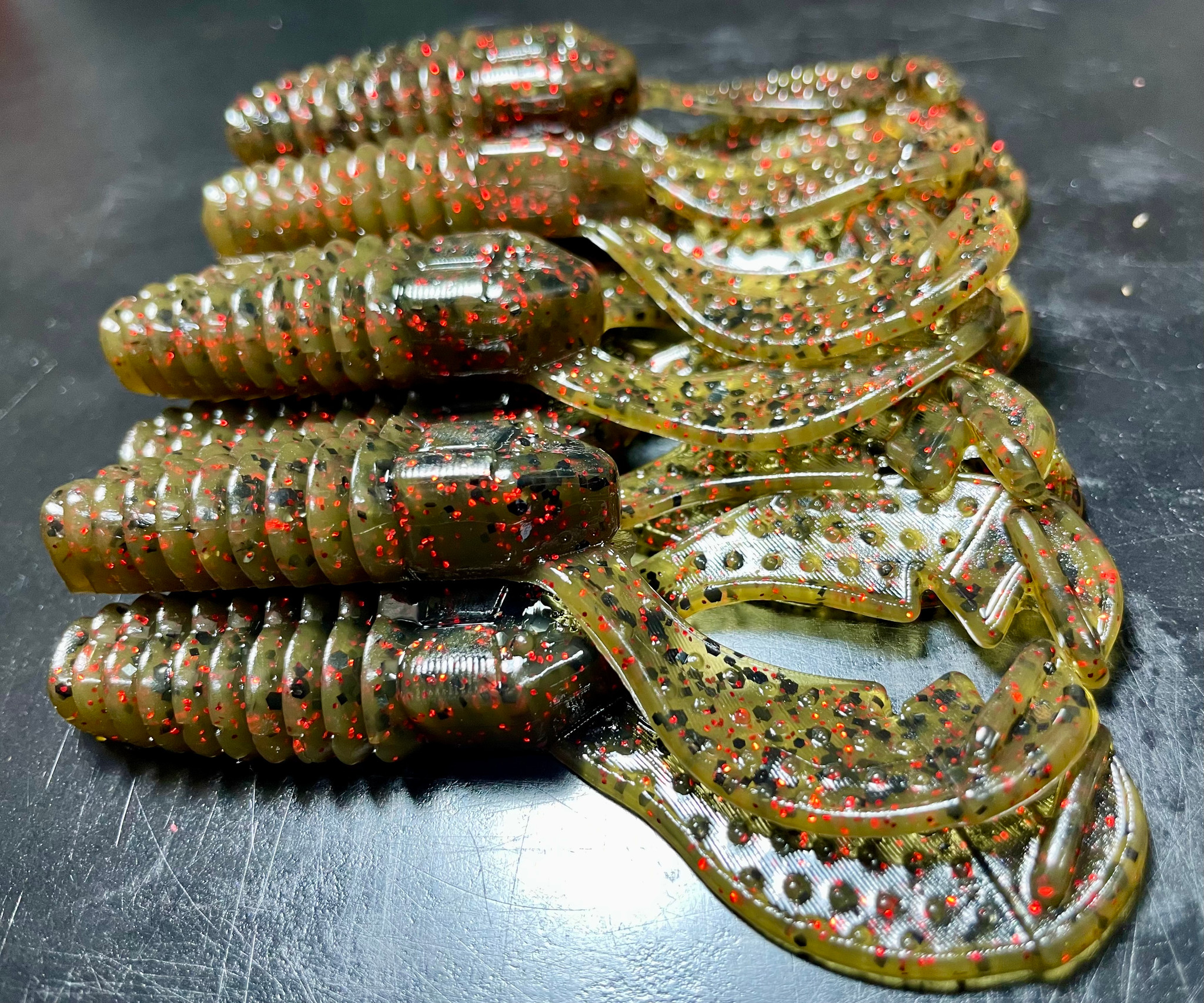 4" VIPER Craw Color: Green Pumpkn Red 25 Count Pack (Pre Order 2-3 ...