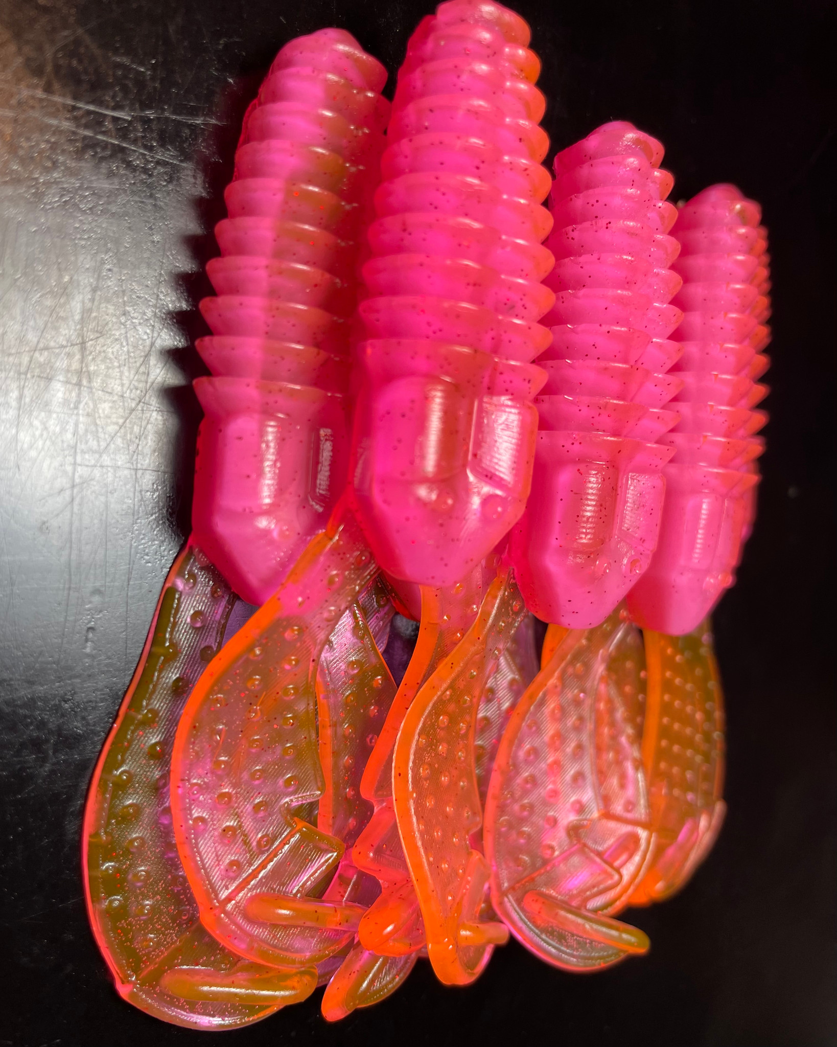 3.5" VIPER Craw Color: Bubble Gum Craw 25 Count Pack (Pre Order 2-3 ...