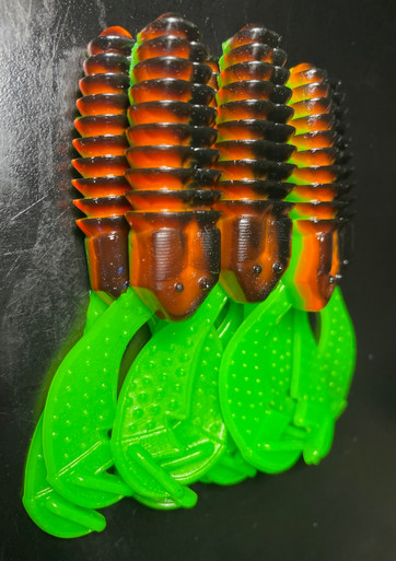 4" VIPER Craw Color: Fire Tiger 25 Count Pack (Pre Order 2-3 Weeks ...