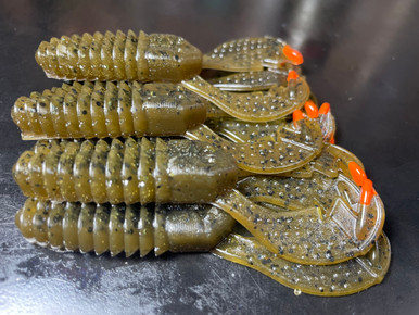 Copy of 4" VIPER Craw Color: Green Pumpkn Orange Tips 25 Count Pack ...