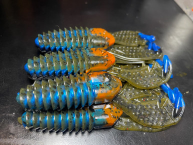 4" VIPER Craw Color: Neon Blue Craw 25 Count Pack (Pre Order 2-3 Weeks ...