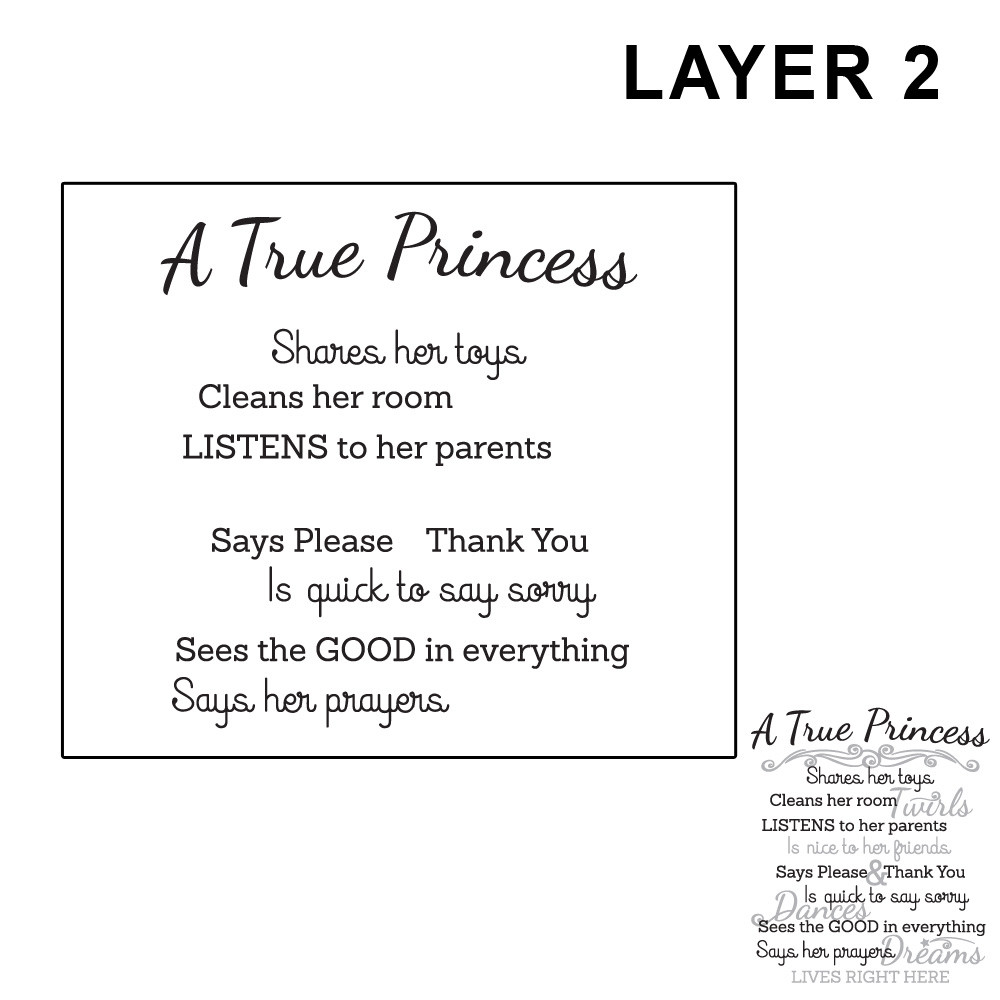 A True Princess - Wall Design - Simply Said