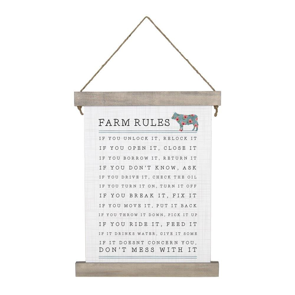 Farm Rules - Hanging Canvas - Simply Said
