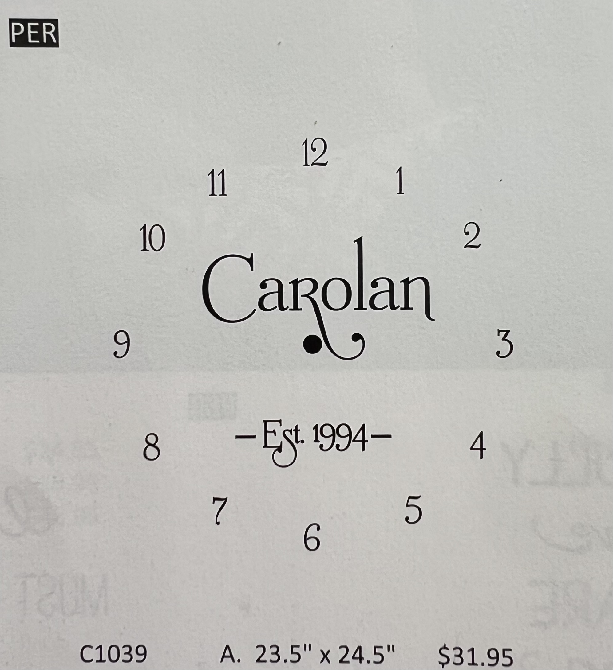 Personalized Clock Design in Black Interior Vinyl - Simply Said