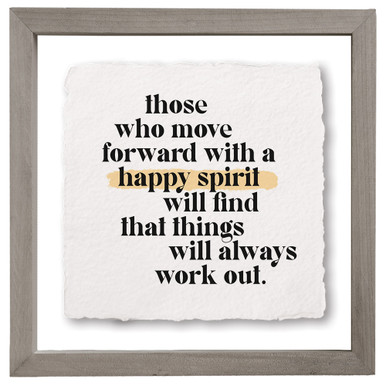 Happy Spirit - Floating Art Square - Simply Said