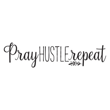 Pray Hustle Repeat - Rectangle Design - Simply Said