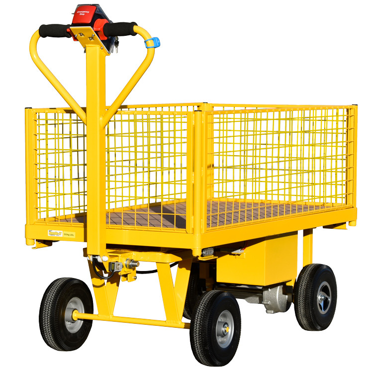 Powered Turntable Trolley with Removable Mesh Sides - Handle-iT Ltd
