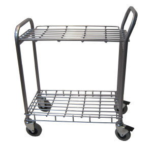 Stainless Steel Trolley with Wire Shelf