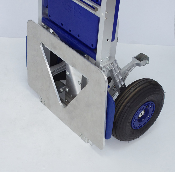 Extended Toe Plate for Powered Stair Climbing Trolley