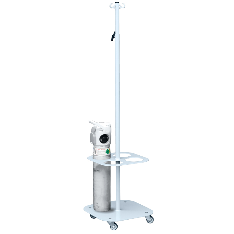IV Drip Infusion Stand with Oxygen Cylinder Storage - Handle-iT Ltd