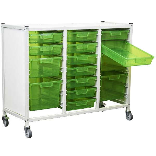 MEDIK8 Clinical Storage Trolley | 3 Columns | 21 Trays - Handle-iT Ltd