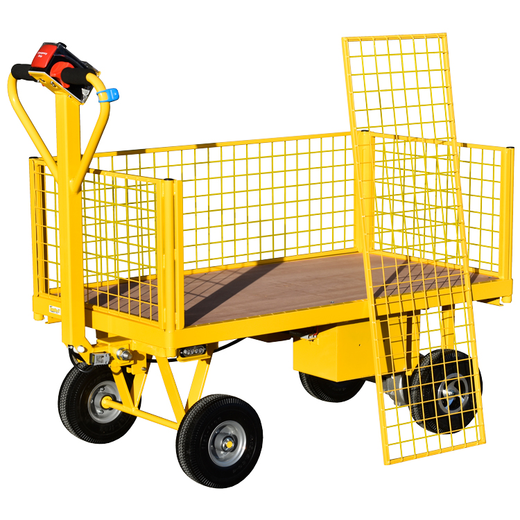 Powered Turntable Trolley with Removable Mesh Sides - Handle-iT Ltd