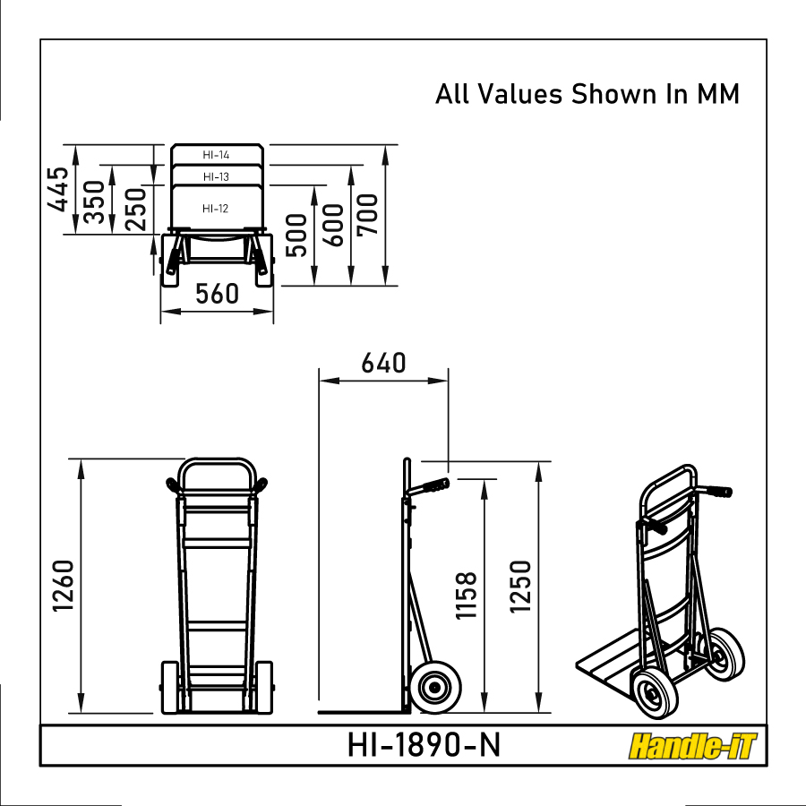 Heavy Duty Sack Barrow with Curved Back - Truck-iT - Handle-iT Ltd