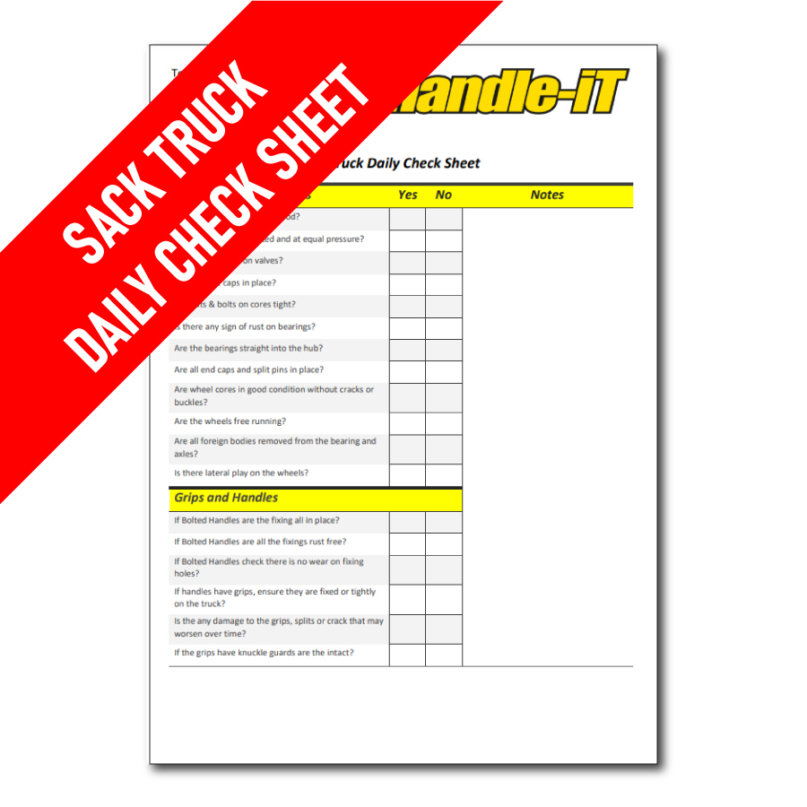 Sack Truck Risk Assessment - Digital PDF Download
